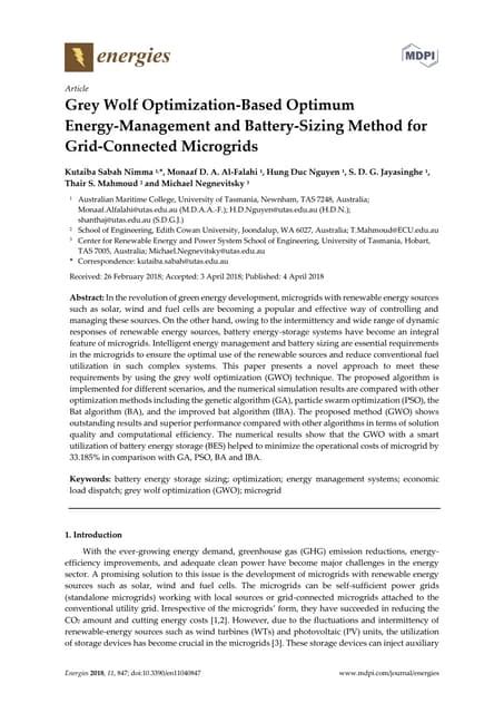 Energy Management System In Microgrid A Review Pdf