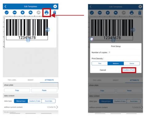 Impresión de etiquetas desde una impresora térmica de mm u mm vía bluetooth desde el celular