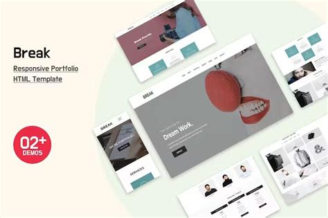 break responsive portfolio html template latest version