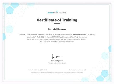 Harsh Dhiman On Linkedin Internshala Internshalatrainings