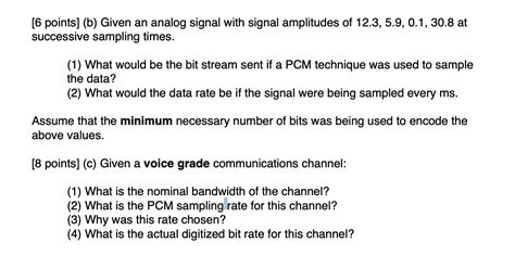 Solved Points B Given An Analog Signal With Signal Chegg