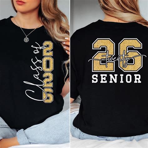 Class Of 2026 Shirt Front And Back Senior 2026 Graduation Shirt