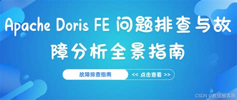 Apache Doris Fe 问题排查与故障分析全景指南 技术栈