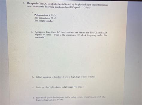 4 The Speed Of The 12c Serial Interface Is Limited