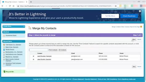 How To Merge Contacts In Salesforce Classic