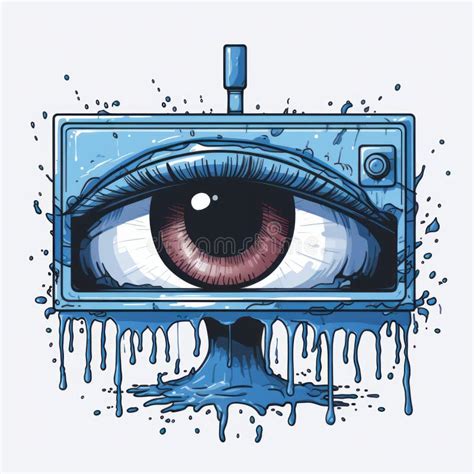 An Illustration Of An Eye On A Computer Screen Stock Illustration