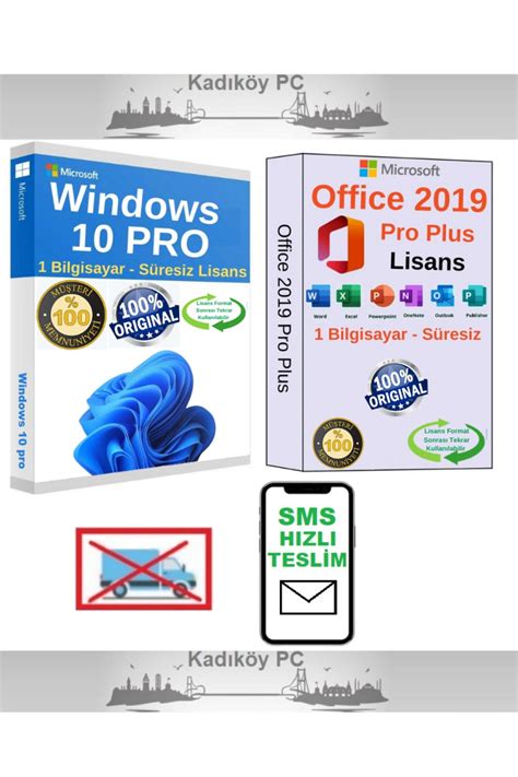 Microsoft Windows Pro Lisans Süresiz office Pro Plus Lisans Süresiz sms Teslim Fiyatı