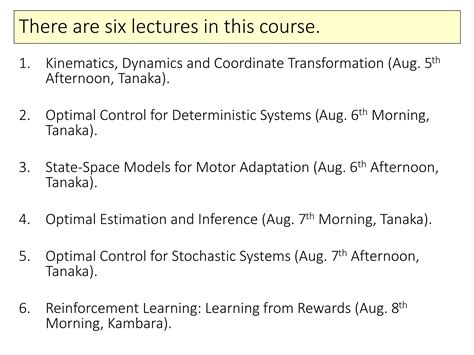computational motor control introduction jaist summer course ppt