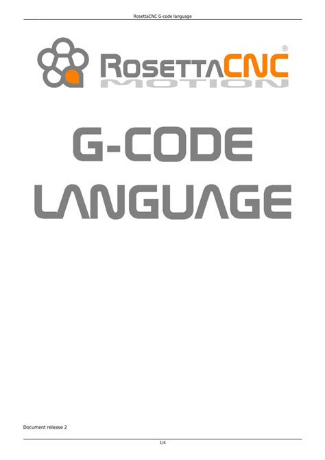 Pdf Rosettacnc G Code Language · Rosettacnc G Code Language 139 1
