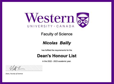 Nicolas Bailly On Linkedin I Am Happy To Announce That I Made The Dean´s Honour List For The