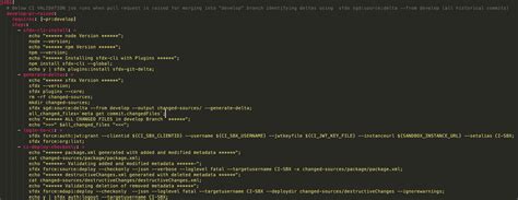 in ci cd yaml scripts skip deployments destructive if package xml is