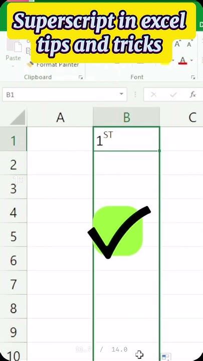 using superscript in excel 😎 tricks exceltech exceltips smartexcel fyp viral superscript