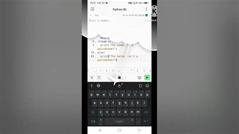 How To Check Palindrome Number In Pythonpythonreplit Pythonprogrammingviral Kinemaster