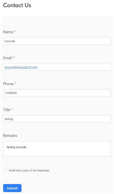 airtable web contact form in 5 minutes lowcode101