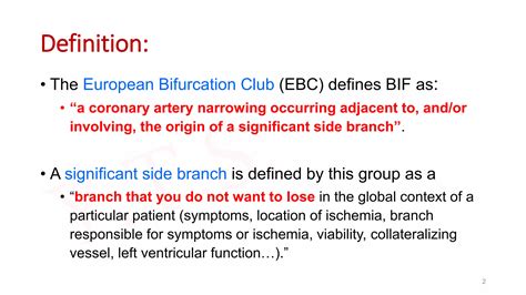 Bifurcation Lesions And Interventions Pptx