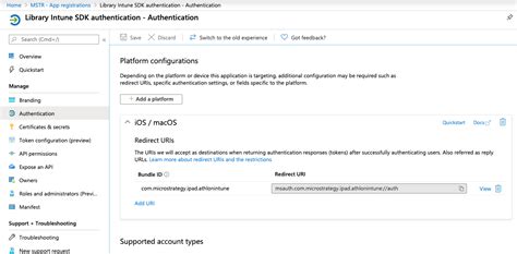 Integrate Microstrategy Library With Microsoft Intune Mam Functions In Ios
