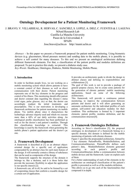 Pdf Ontology Developement For A Patient Monitoring Framework