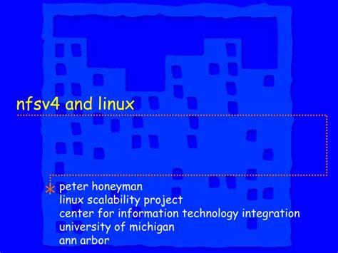 Ppt Nfsv4 And Linux Powerpoint Presentation Free Download Id3580105