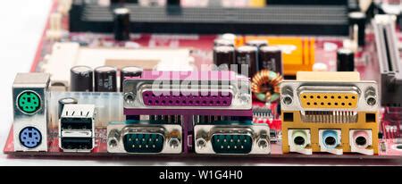 Back Input And Output I O Motherboard Panel Stock Photo Alamy