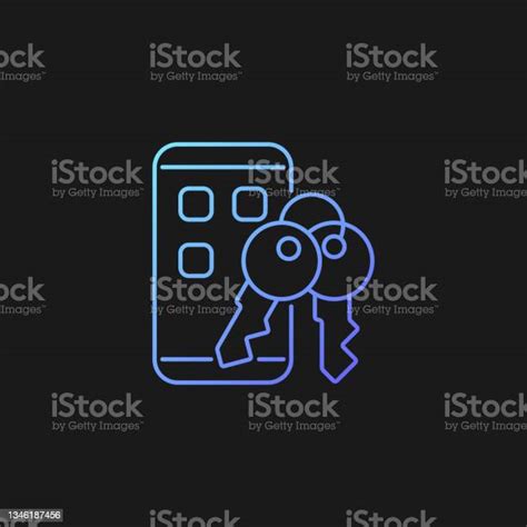 Password Management App Gradient Vector Icon For Dark Theme Stock