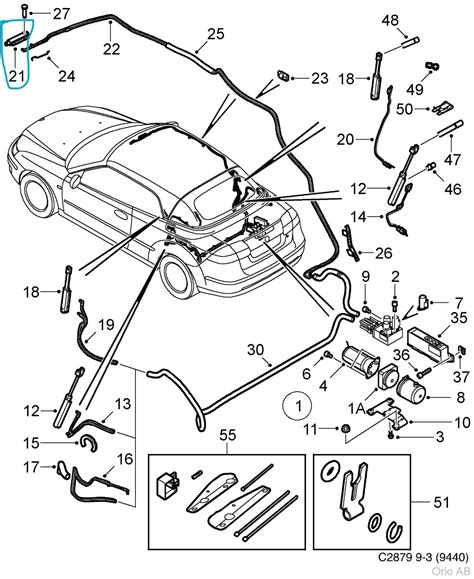 Verin Hydraulique Avant De Capote Saab 93 Cabriolet 2004 2011 Pièces