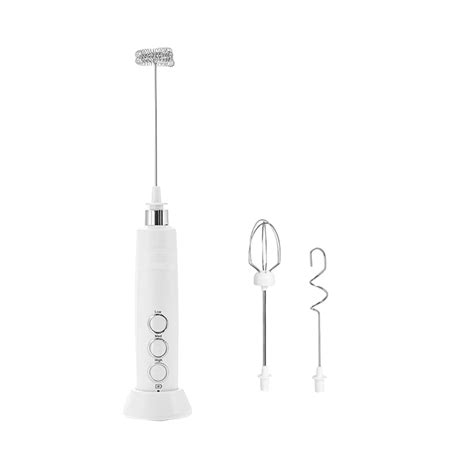 Jdefeg Coffee Frother Cream Maker 3 Speed Milk Foam Handheld Milk Frother Usb Charging Electric