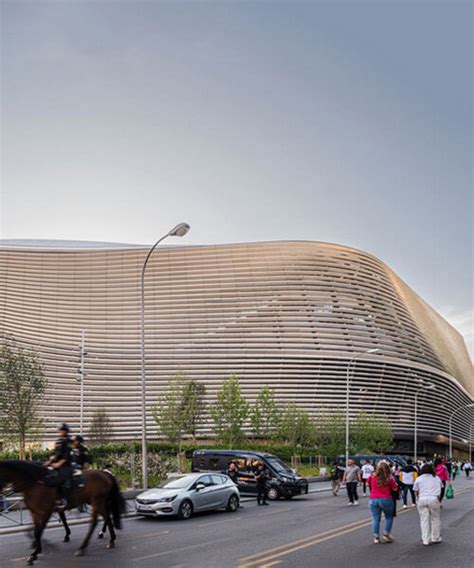 Real Madrids Stadium Unveils Its Revamped Metallic Facade