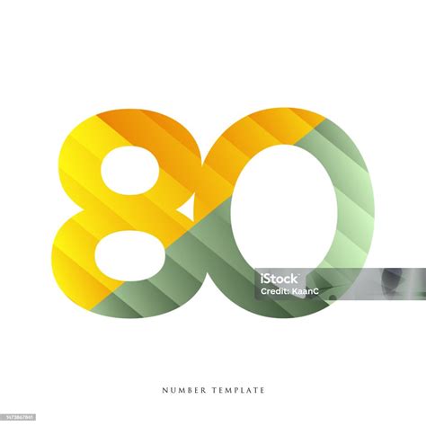 그라데이션 녹색과 주황색 추상 번호 템플릿입니다 기념일 번호 템플릿 격리 기념일 아이콘 레이블 기념일 기호 벡터 스톡 일러스트 레이 션 10에 대한 스톡 벡터 아트 및 기타
