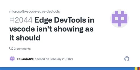 Edge Devtools In Vscode Isnt Showing As It Should · Issue 2044 · Microsoftvscode Edge