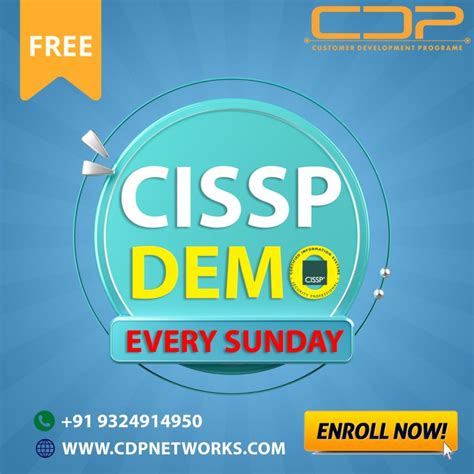 🔒 Elevate Your Cybersecurity Game With Cissp Join Our Free Demo Batch On Cdp Networks