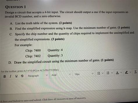 Solved Question 1 Design A Circuit That Accepts A 4 Bit