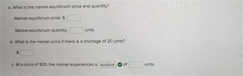 Solved Use The Supply And Demand Schedules Below To Answer