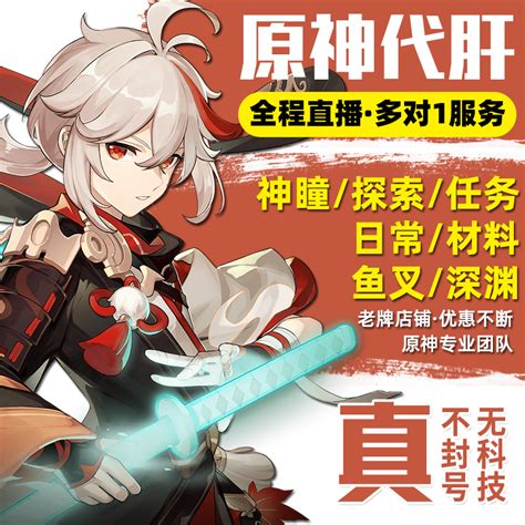 直播 原神代肝代打练岩雷草神瞳樱树须弥探索度鱼叉材料深渊日常虎窝淘