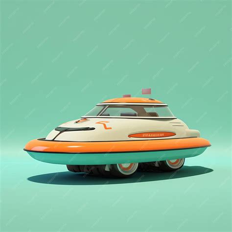 Premium Photo Hovercraft With Turquoise Background Clean And Simple Designs For Ad Posters Premium Photo Hovercraft With Turquoise Background Clean And Simple Designs For Ad Posters