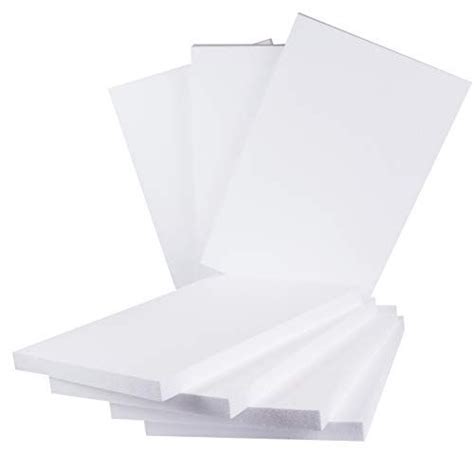 Silverlake Craft Foam Block 7 Pack Of 11x17x1 Eps Polystyrene Sheet For Crafting Modeling