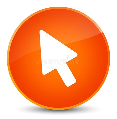 Cursor Icon Elegant Orange Round Button Stock Illustration