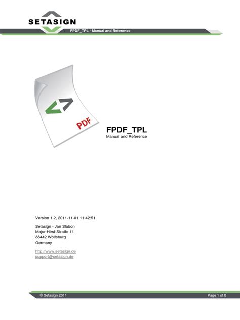 Fpdf Tpl Manual 12 Pdf Pdf Parameter Computer Programming