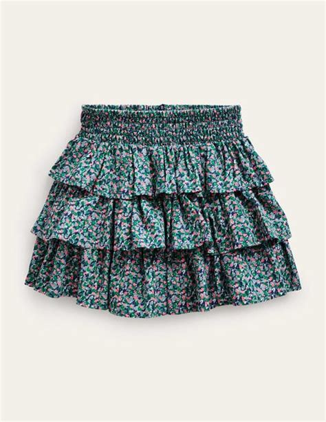 Gestufter Minirock Kiesblau Mikro Blume Boden At