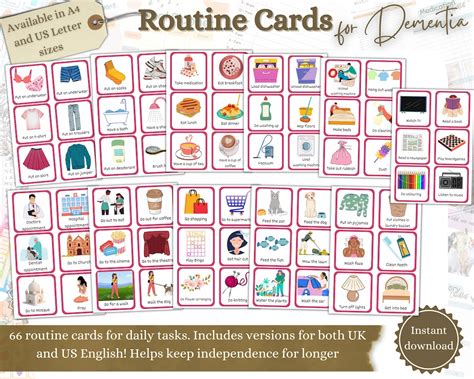 Daily Routine Cards For Dementia Printable Dementia Aid Alzheimers