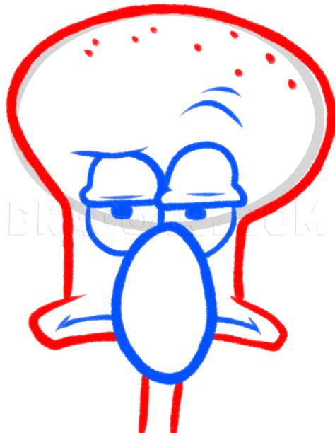 How To Draw Squidward Easy Drawing Step By Step By Dawn Dragoart