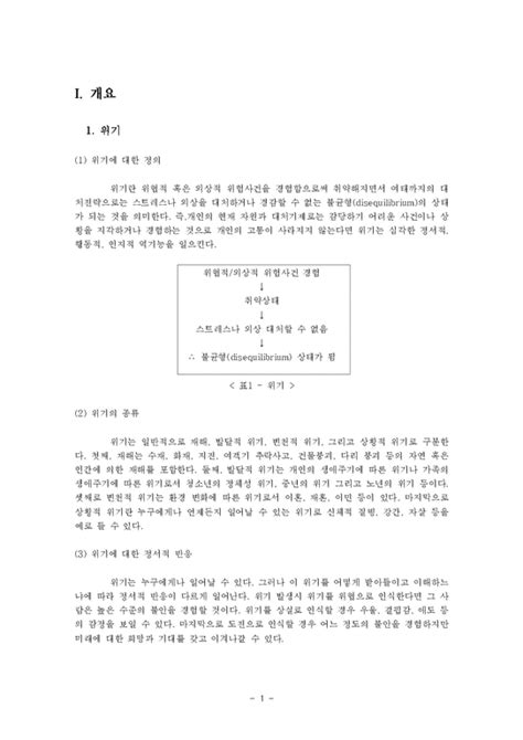 사회복지실천론 위기개입모델 사회과학