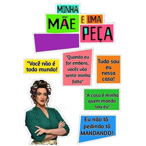 Topo De Bolo Topper Decoração Minha Mãe É Uma Peça Escorrega O Preço