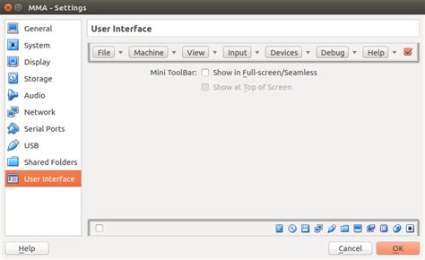 In Virtualbox Fullscreen Mode Can I Disable Or Move The Popup Menu Bar Ask Ubuntu