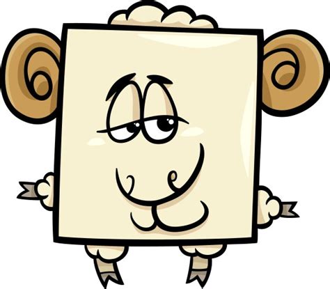 Cartoon Ram A Drawing Royalty Free Vector Image
