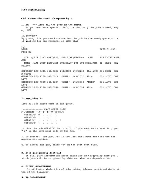 ca7 commands used frequently pdf input output computer engineering