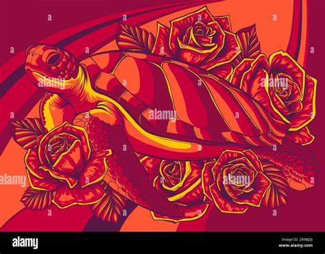 Cartoon Sea Turtle Vector Illustration Of Eretmochelys Imbricata Stock Vector Image And Art Alamy