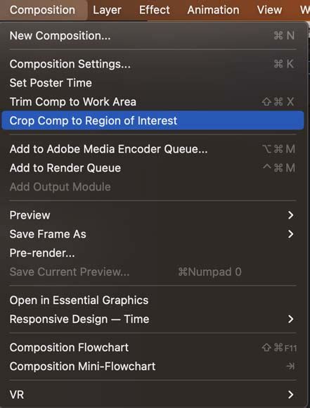 How To Crop In After Effects Using Region Of Interest