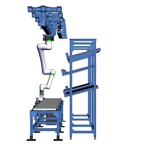 Overhead 7th Axis Cobot Cell With Fanuc Crx Cobot Conveyor And Overhead 7th Axis Cobot Cell With Fanuc Crx Cobot Conveyor And