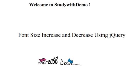 Font Size Change With Jquery Studywithdemo