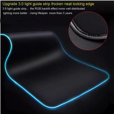 7 Led Coloured Backlit Rgb Gaming Mousepad Deskmat Computers And Tech Parts And Accessories Mouse